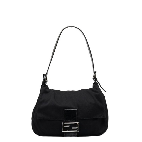 Fendi | Bags | Fendi Mamma Bucket Shoulder Bag 26325 Black Jersey ...